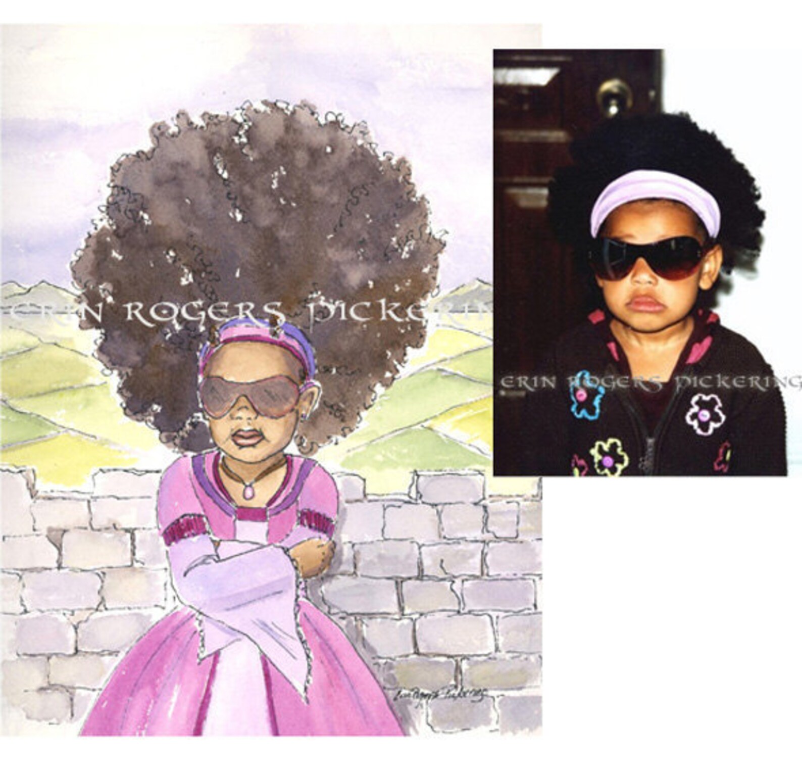 African American Modern Rapunzel With Curly Hair 8x10 Print - Etsy