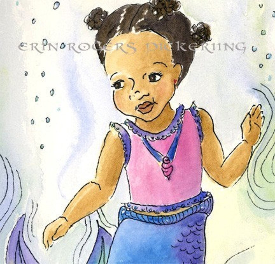 Multicultural Little Mermaid Modern Fairy Tales Fine Art Print - Etsy