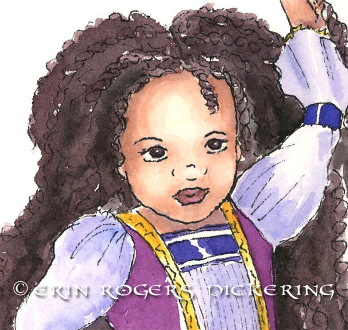 African American Rapunzel With Twists Modern Fairy Tales 8x10 Print - Etsy