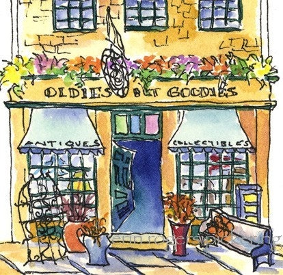 Seaside Village New England Storefronts Print 8x10 - Etsy