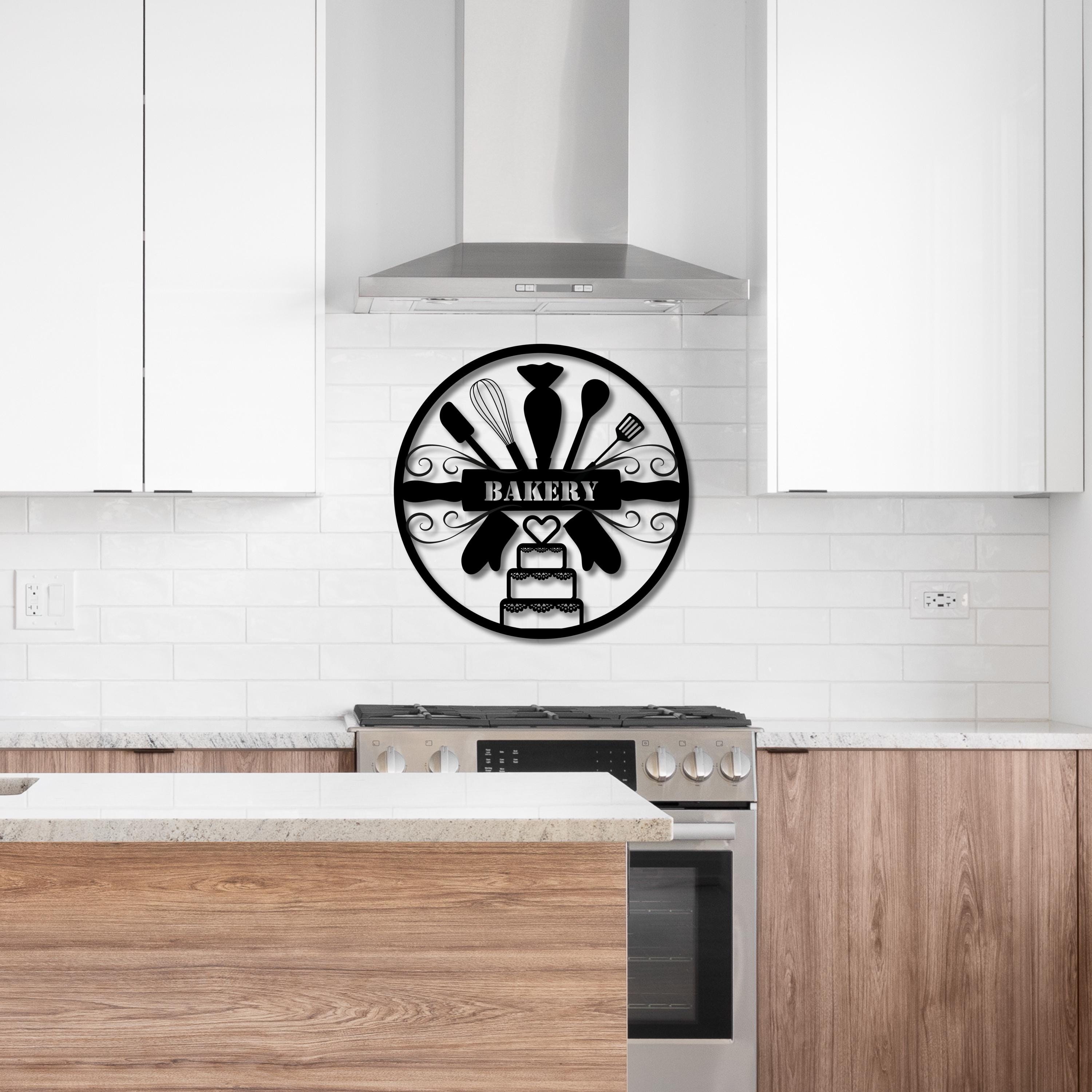 Metal Bakery Wall Art, Cake Shop Metal Sign, Outdoor for Bakery Store ...