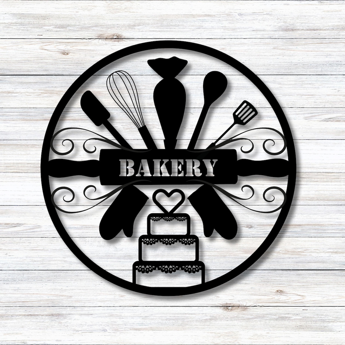 Metal Bakery Wall Art, Cake Shop Metal Sign, Outdoor for Bakery Store ...