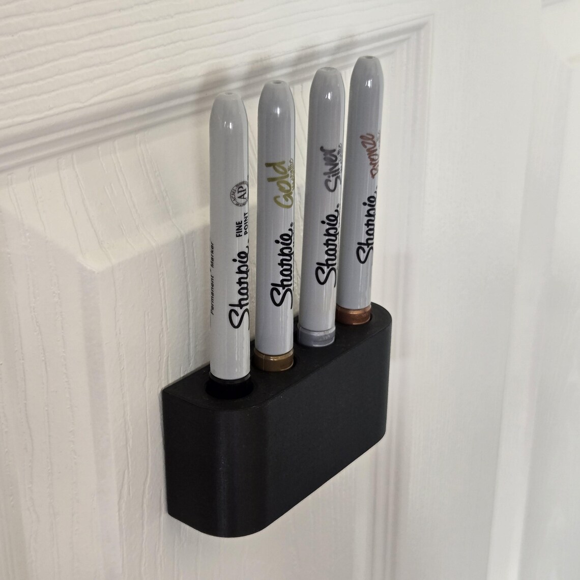 Vertical Wall-mounted Sharpie Holder | Store Four Pens or Sharpies Tip ...