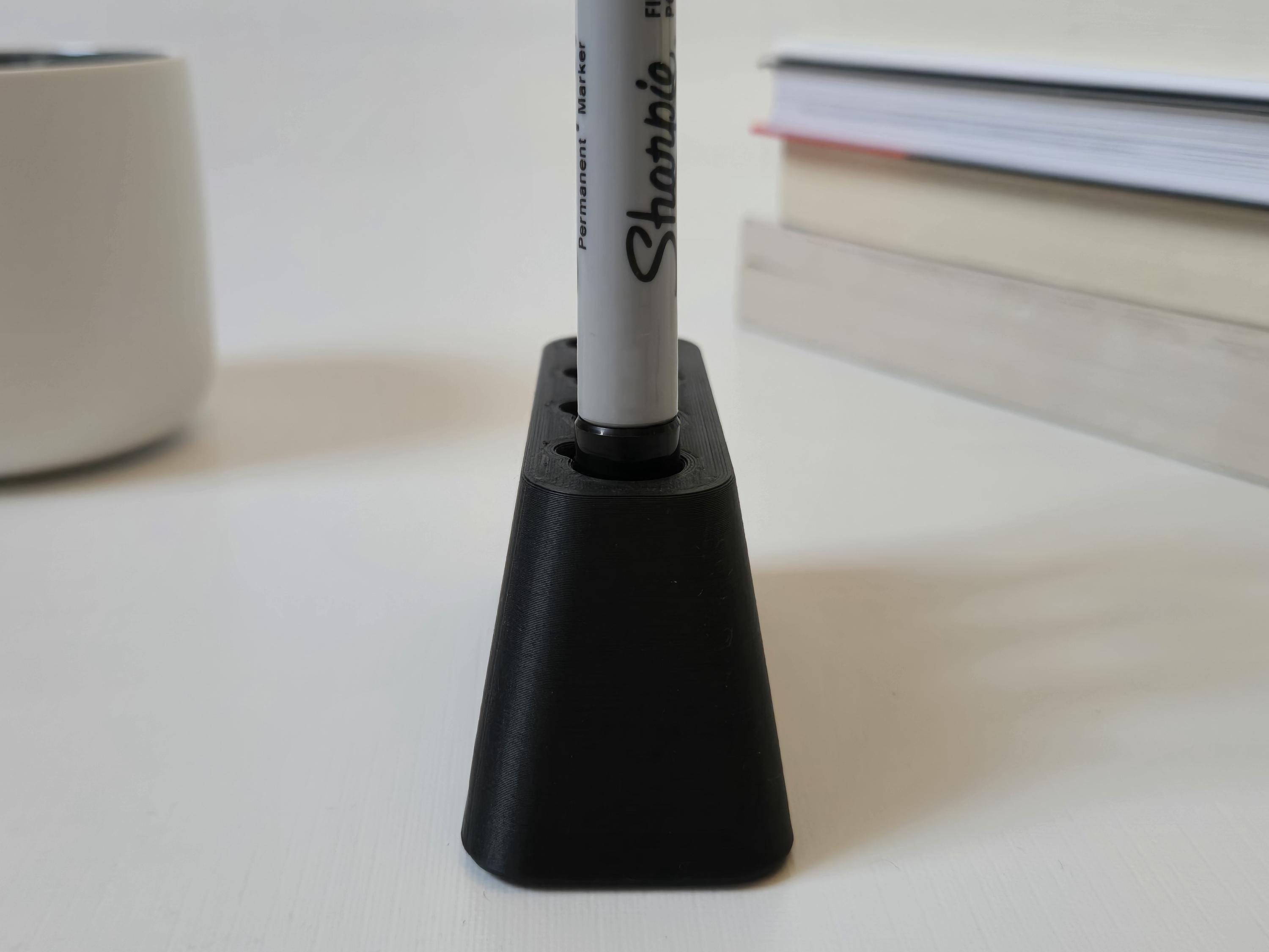 Four-slot Vertical Sharpie Holder | Minimalist Bespoke Pen Storage ...