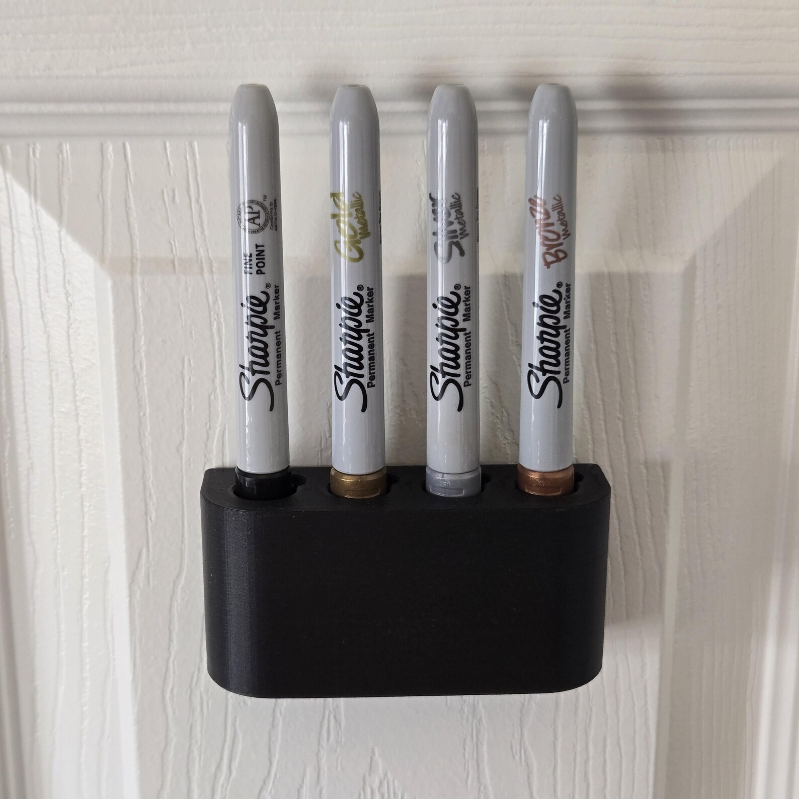 Vertical Wall-mounted Sharpie Holder | Store Four Pens or Sharpies Tip ...