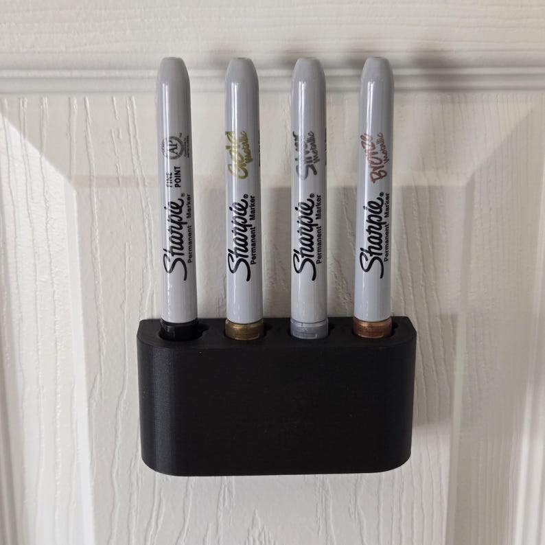 Vertical Wall-mounted Sharpie Holder Store Four Pens or Sharpies Tip ...