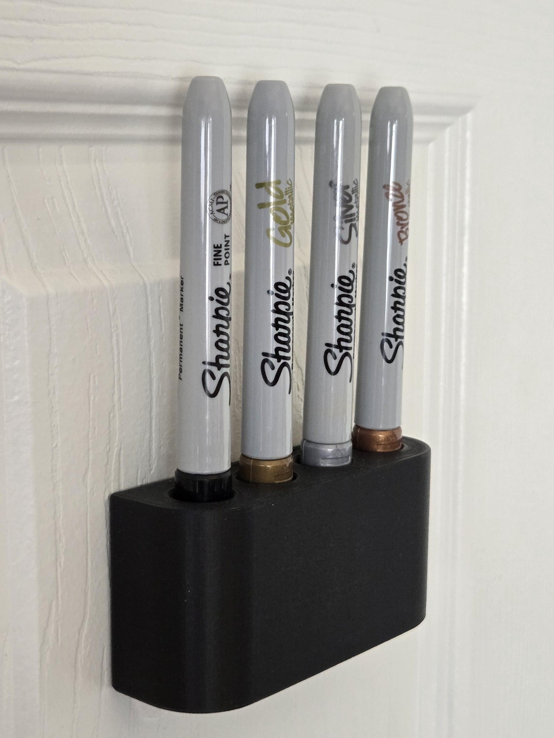 Vertical Wall-mounted Sharpie Holder | Store Four Pens or Sharpies Tip ...