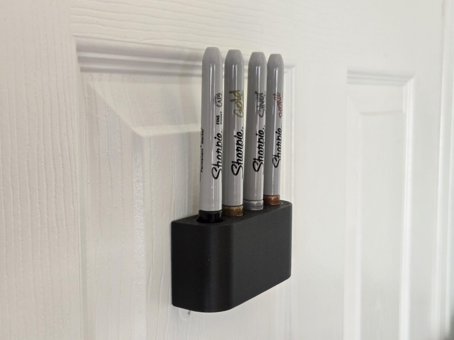 Vertical Wall-mounted Sharpie Holder | Store Four Pens or Sharpies Tip ...