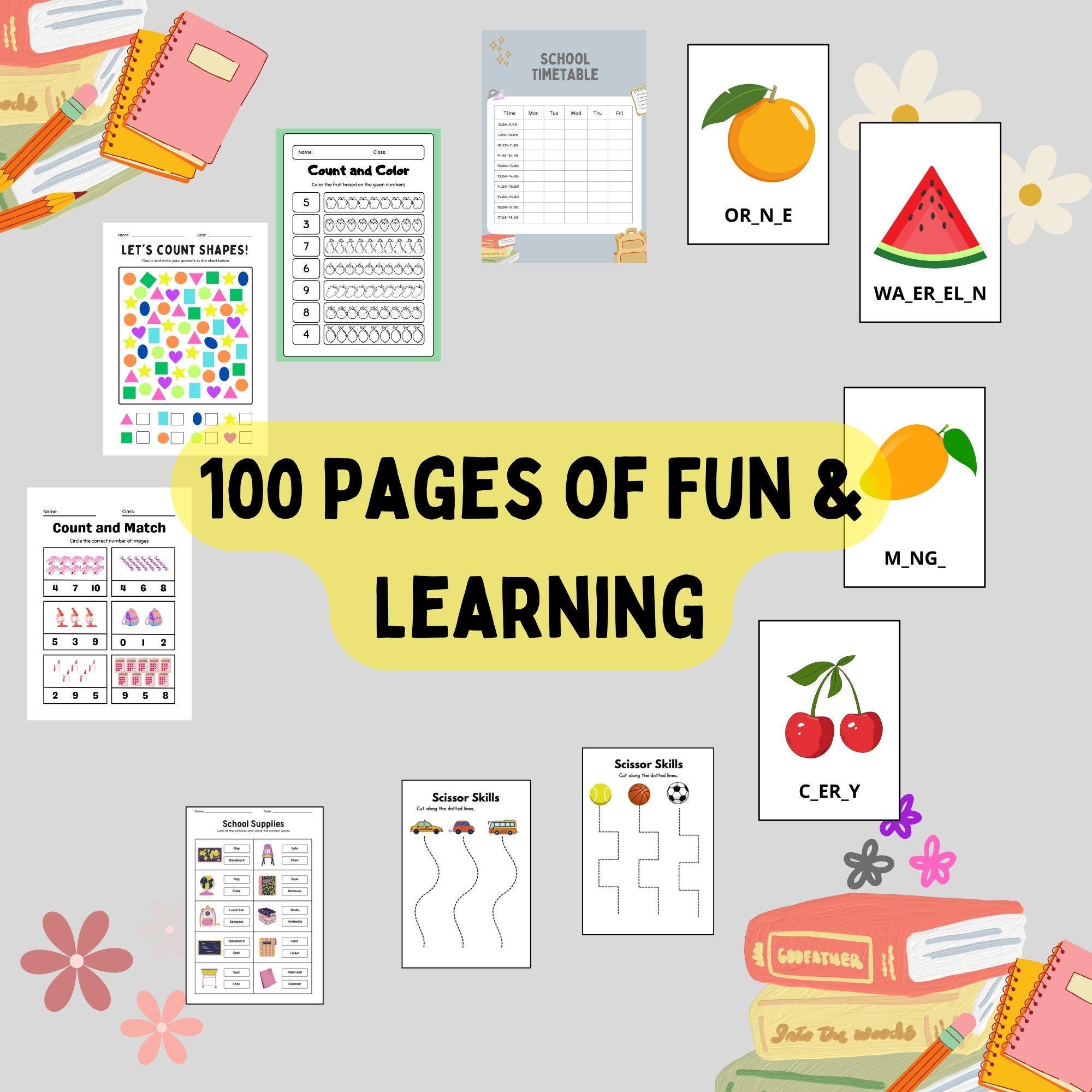 100 Educational Kids Resources Bundle | Children's Learning Bundle ...