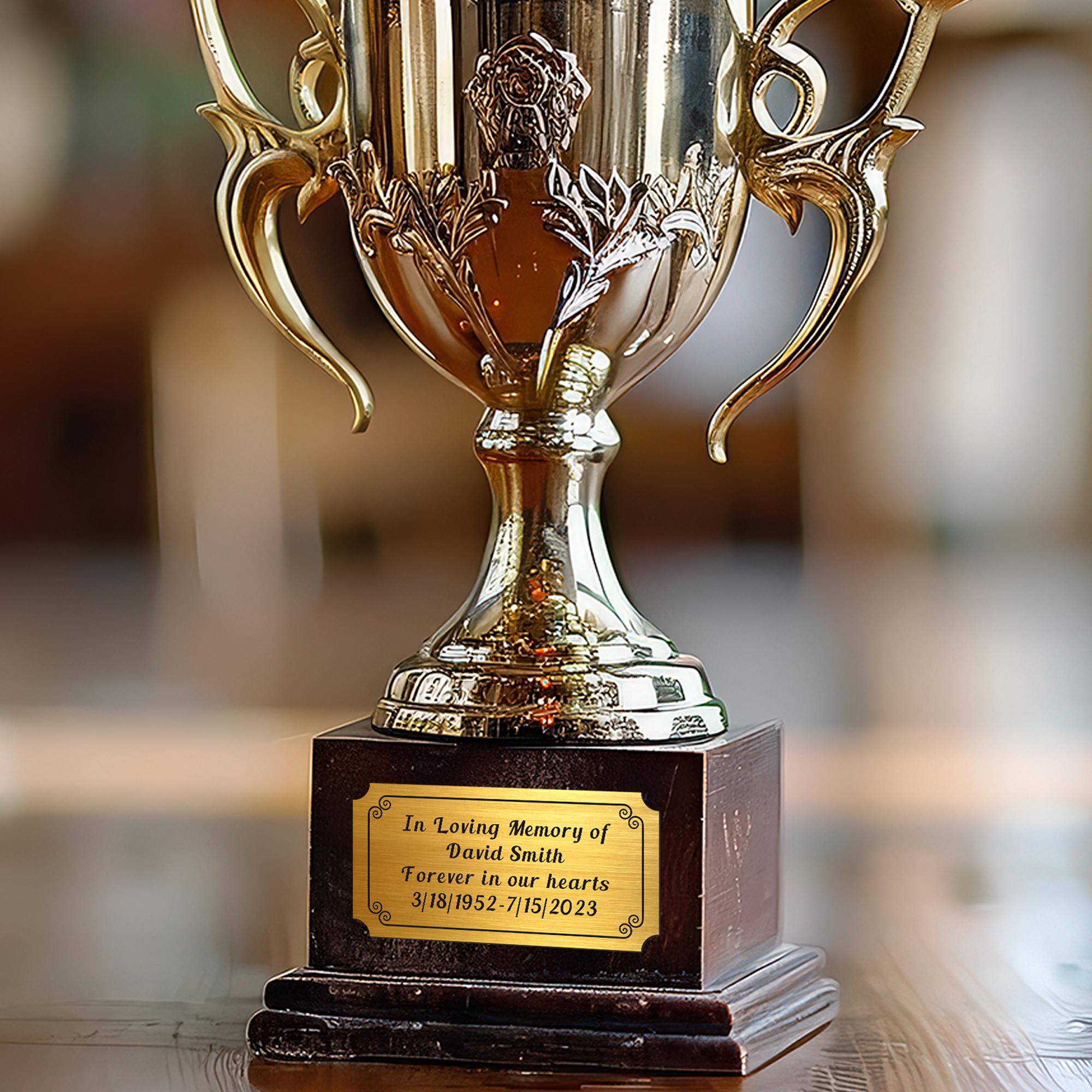 Personalized Silver Memorial Plaquecustom Engraved Metal Signtribute ...