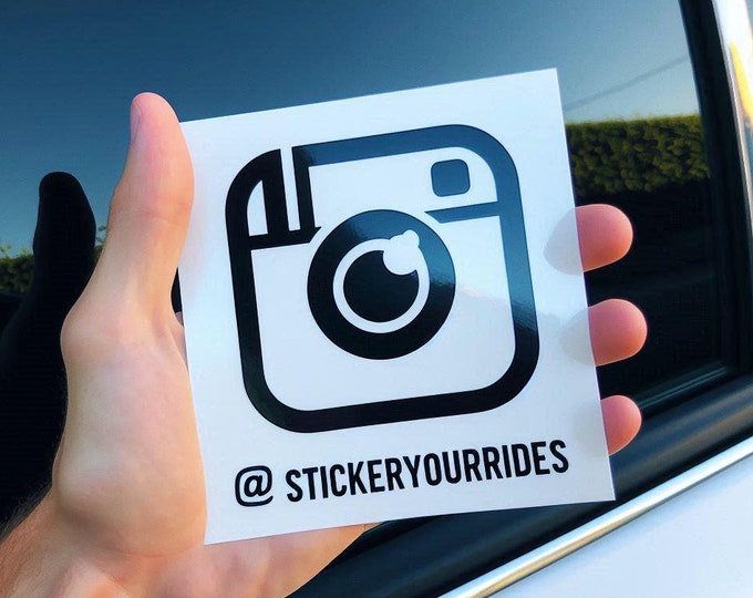 Custom Instagram Name Vinyl Decal Personalized IG Username Sticker ...