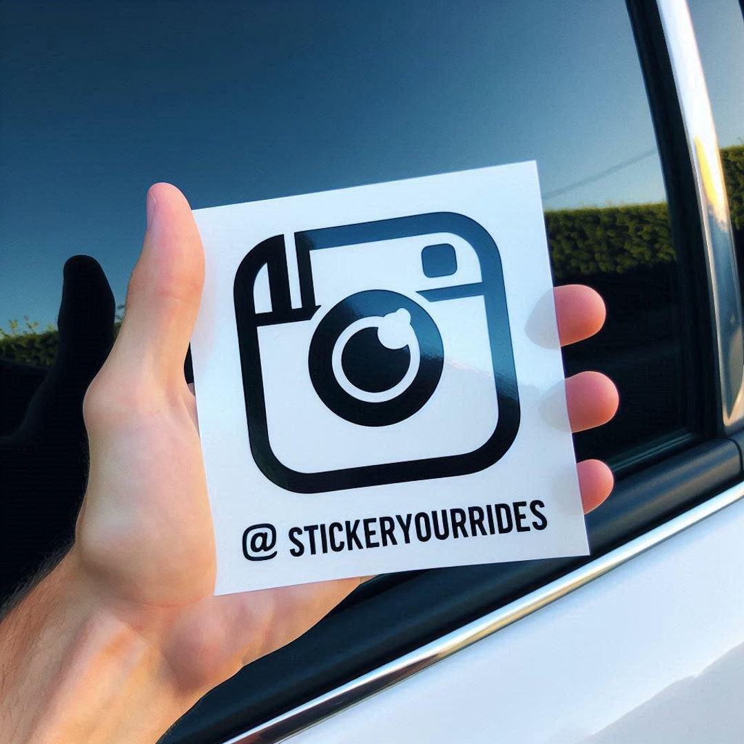 Custom Instagram Name Vinyl Decal - Personalized IG Username Sticker ...