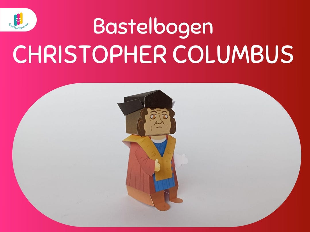 Christopher Columbus Craft Sheet Papertoy for Children Explorers to ...
