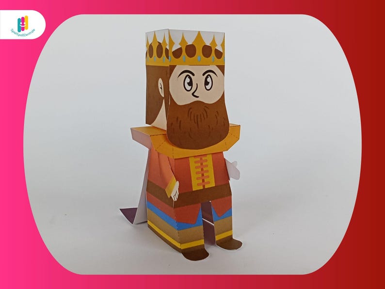 Craft Sheet "king & Queen" | Papertoy for Children - Etsy Australia