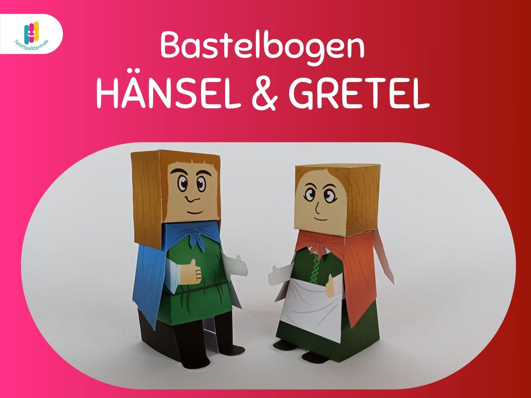 Hansel & Gretel Craft Sheet Papertoy for Children Fairy Tale Craft Idea ...