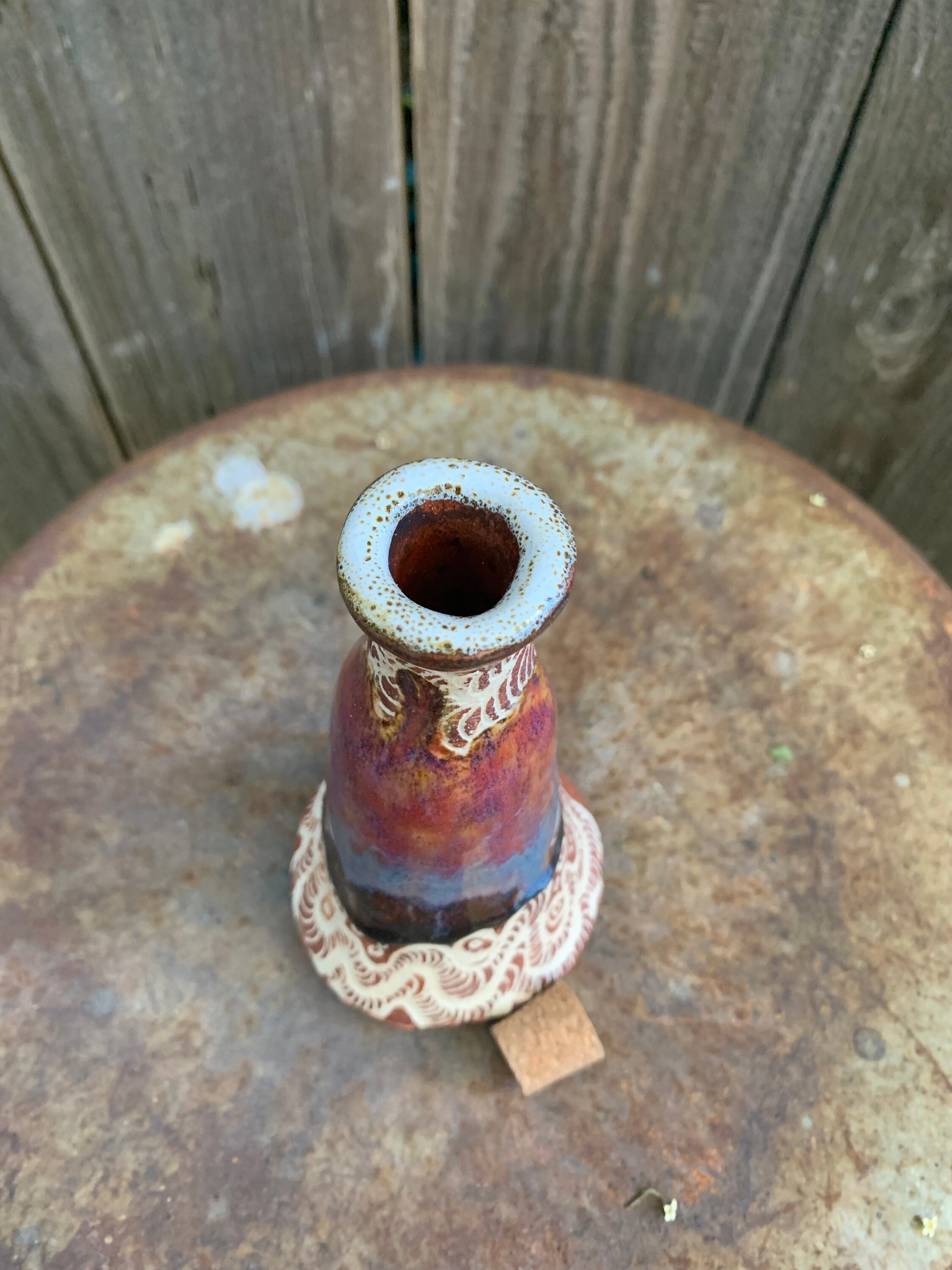 Tall Potion Bottle With Dripping Pinks and Blues - Etsy