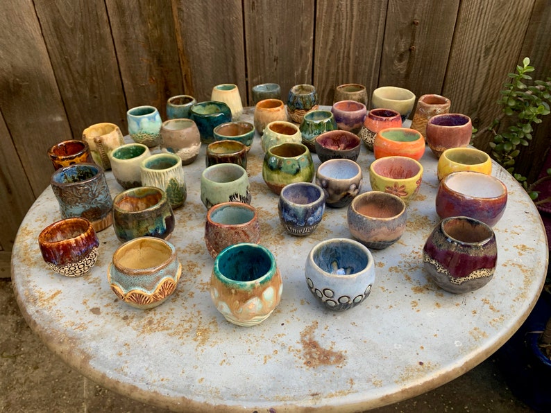 Ceramic Shot Cup Iridescent Purples - Etsy