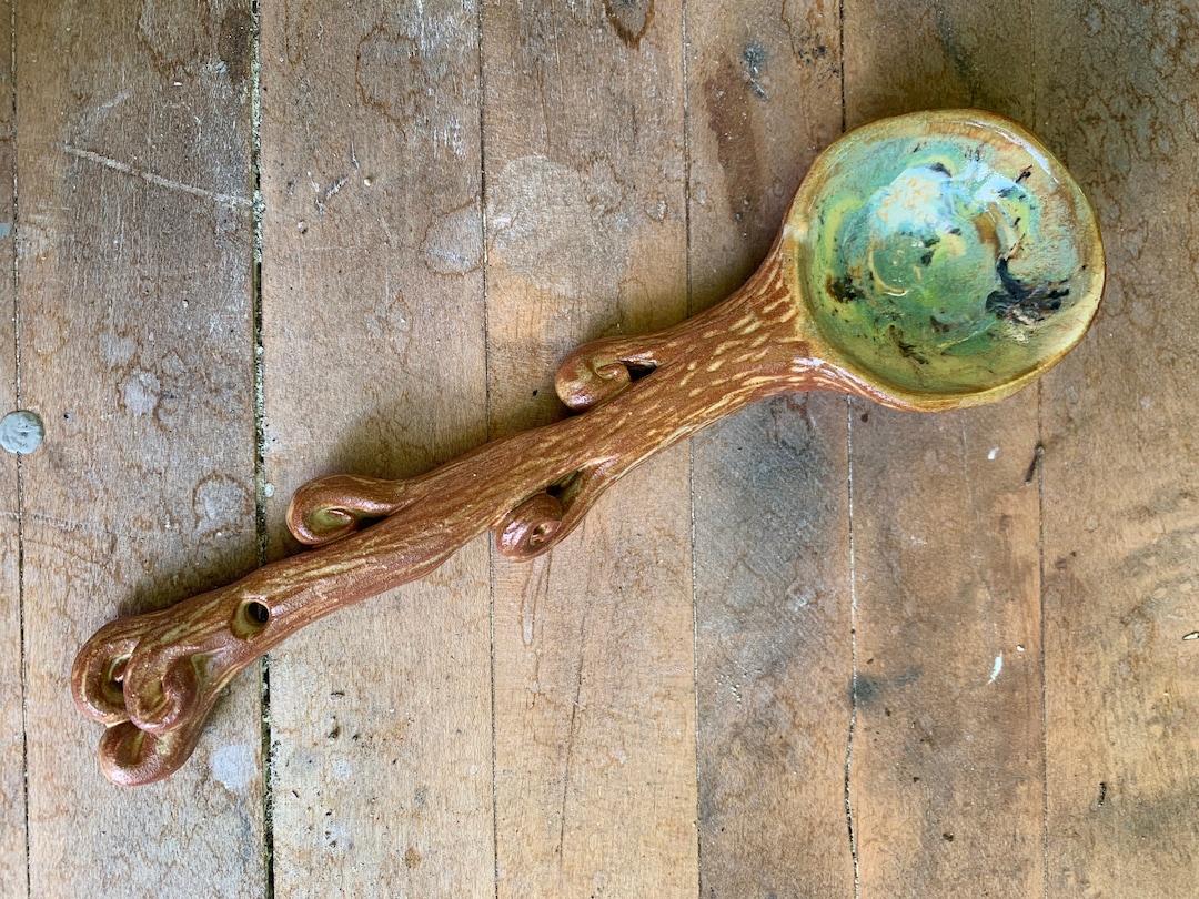 Ceramic Curly Branch Spoon - Etsy