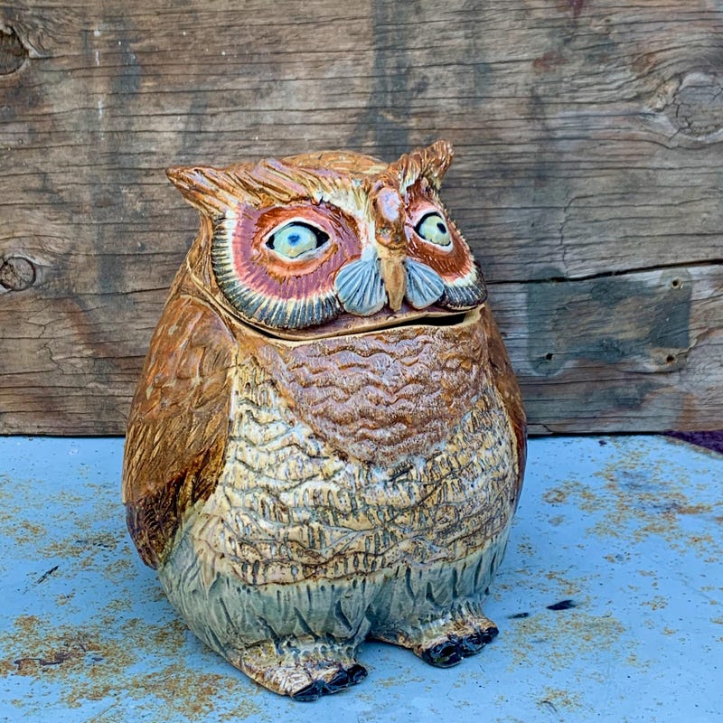 Owl Cookie Jar - Etsy
