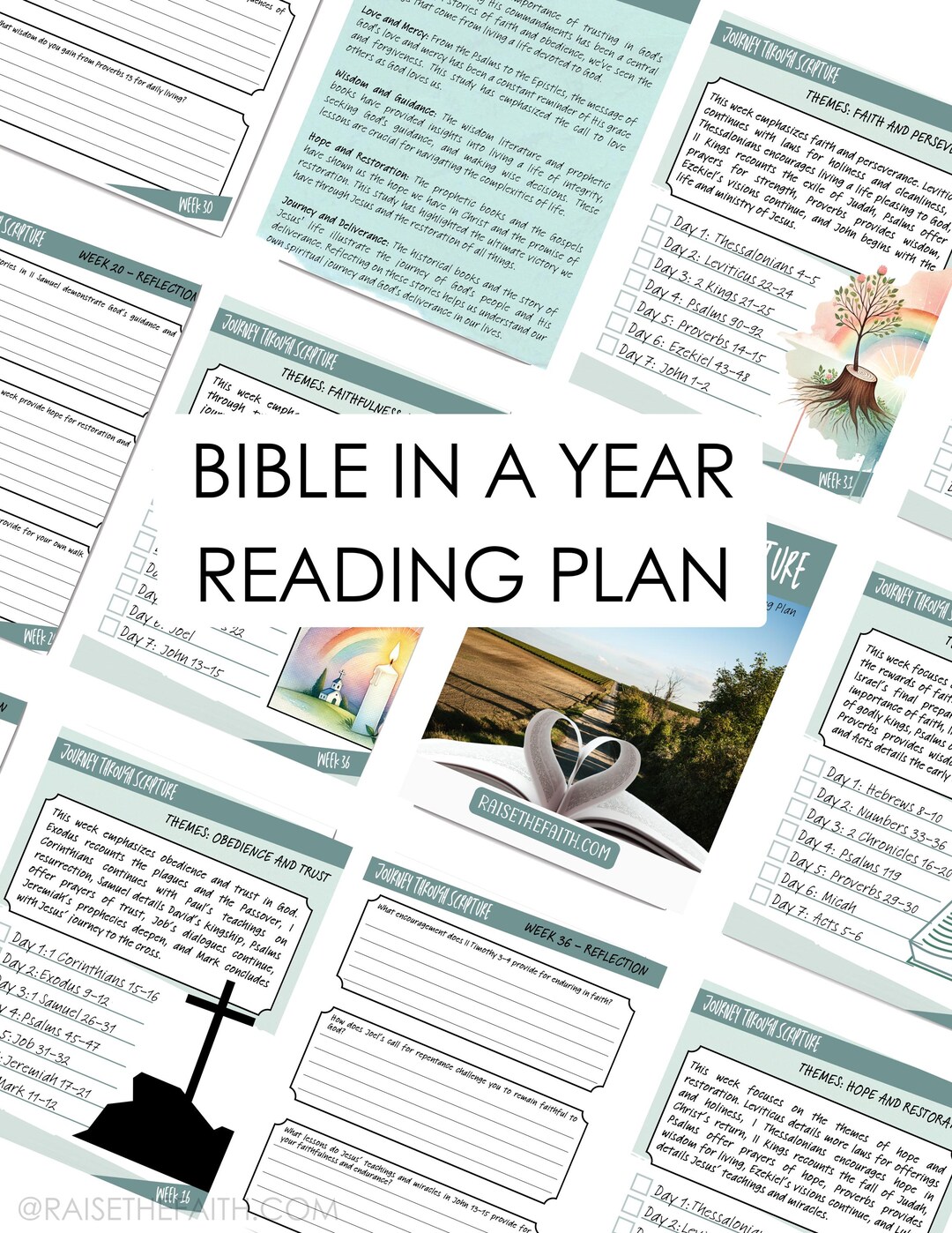 Bible in a Year Plan Printable - Etsy