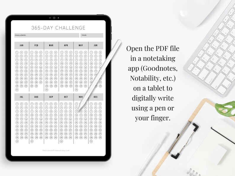 365-day Challenge 365 Day Challenge Tracker Printable PDF Instant ...