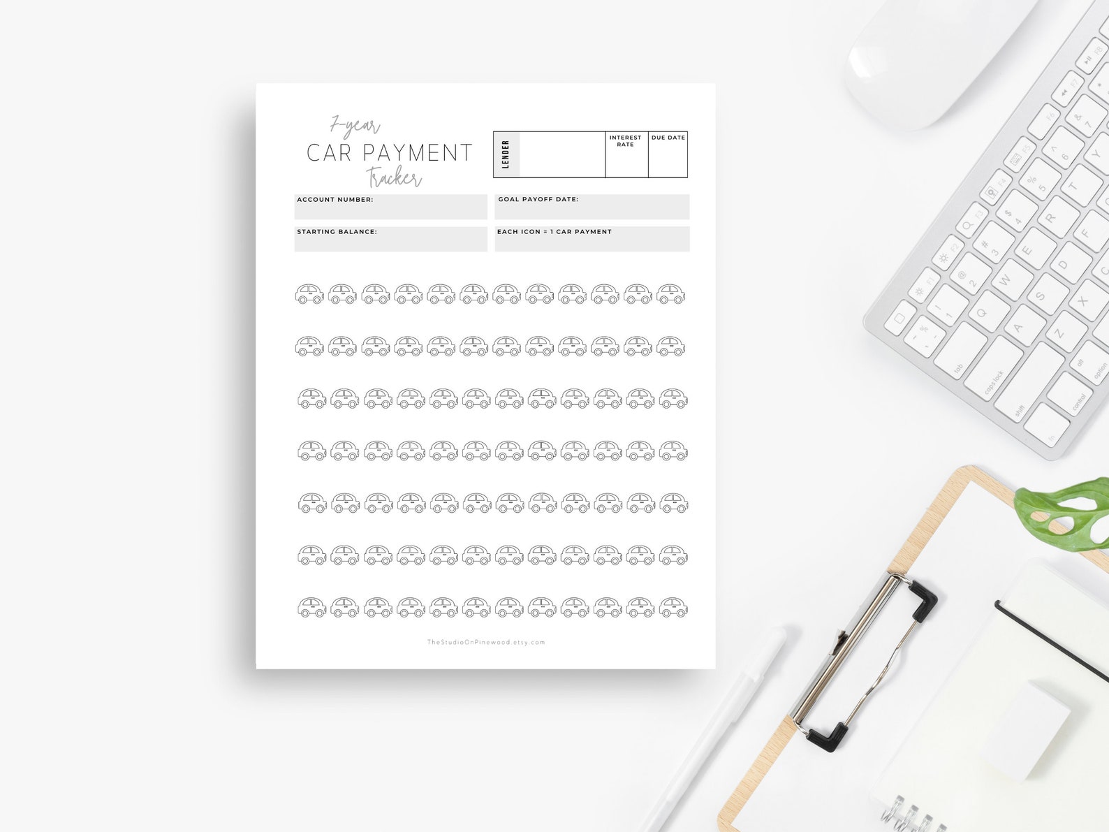 84 Months Car Loan Payment Tracker Printable: Instant PDF Download - Etsy