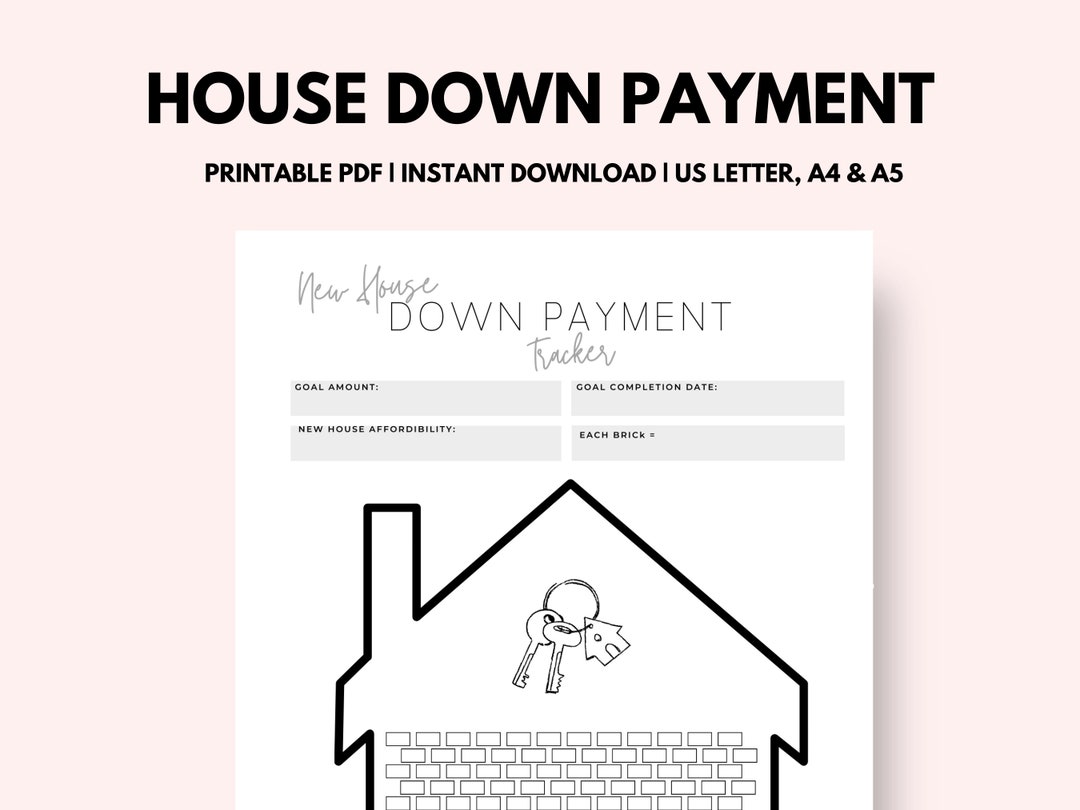 New House Down Payment Tracker | Down Payment Tracker | Dream House ...