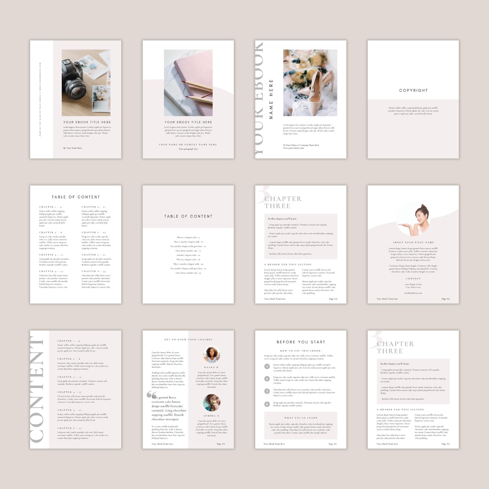 Ebook Workbook Canva Templates Lead Magnet | Course Creator, Bloggers ...