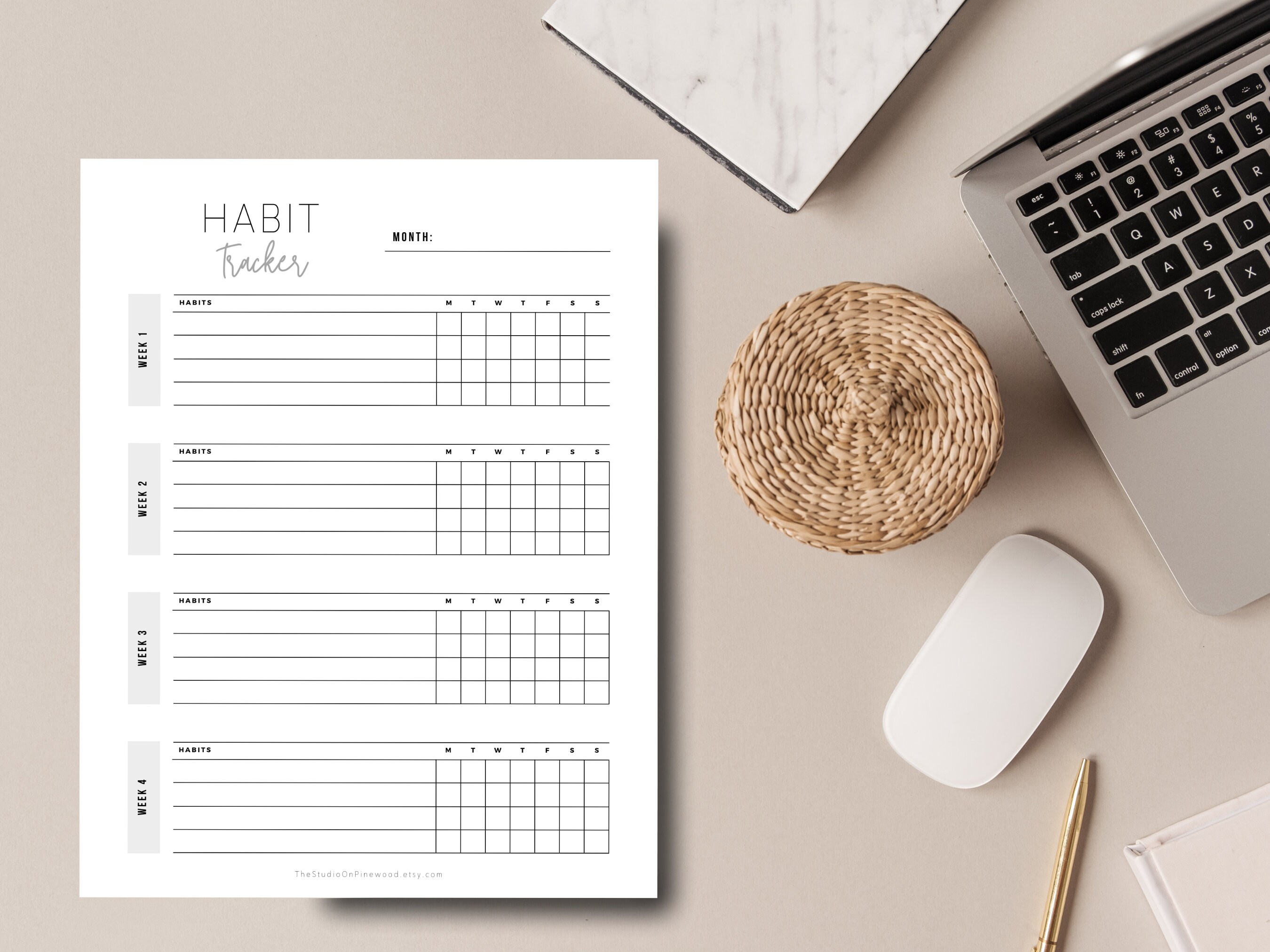 Habit Tracker | Monthly Habit Tracker | Health Log | ADHD | Printable ...