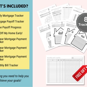 Mortgage Payoff Tracker | Mortgage Payment Tracker | Debt Free | 7 ...