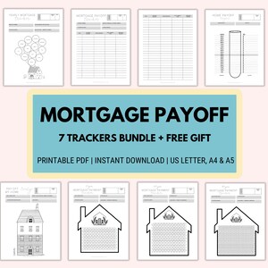 Mortgage Payoff Tracker | Mortgage Payment Tracker | Debt Free | 7 ...
