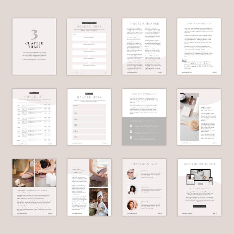 Ebook Workbook Canva Templates Lead Magnet | Course Creator, Bloggers ...