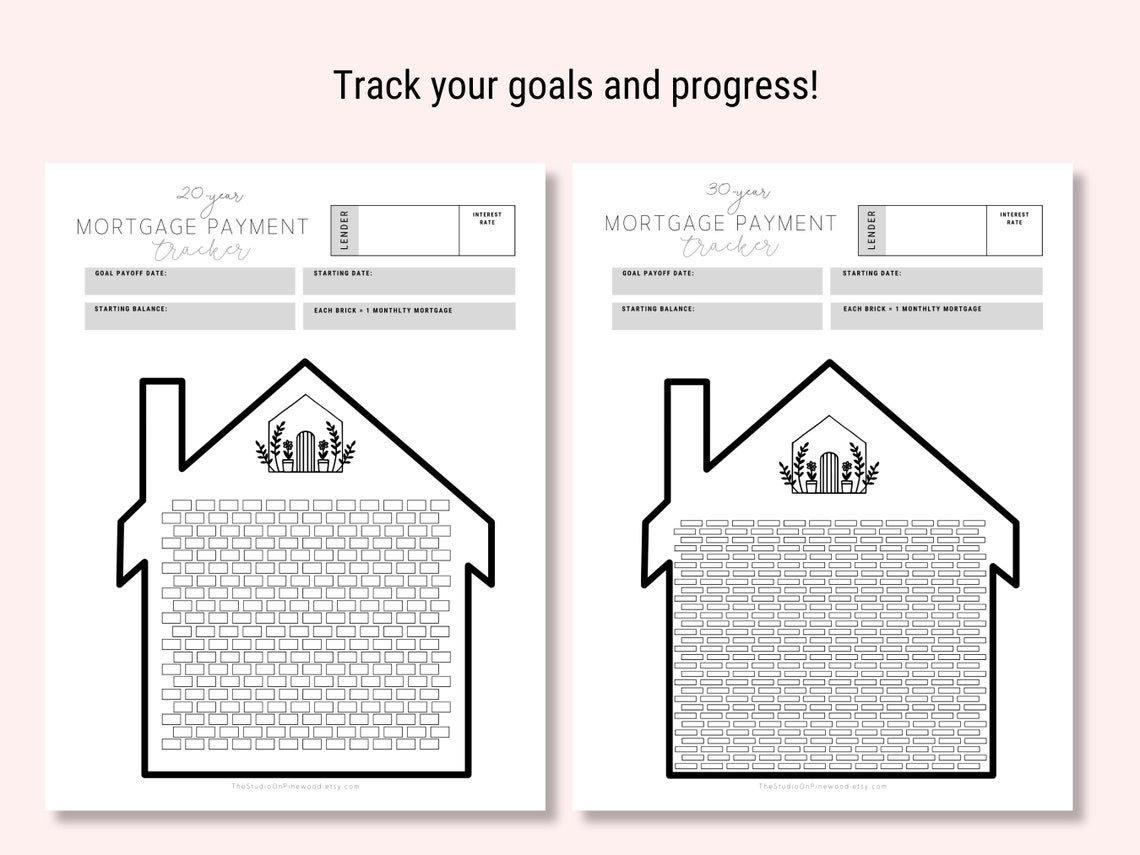 Mortgage Payoff Tracker | Mortgage Payment Tracker | Debt Free | 7 ...