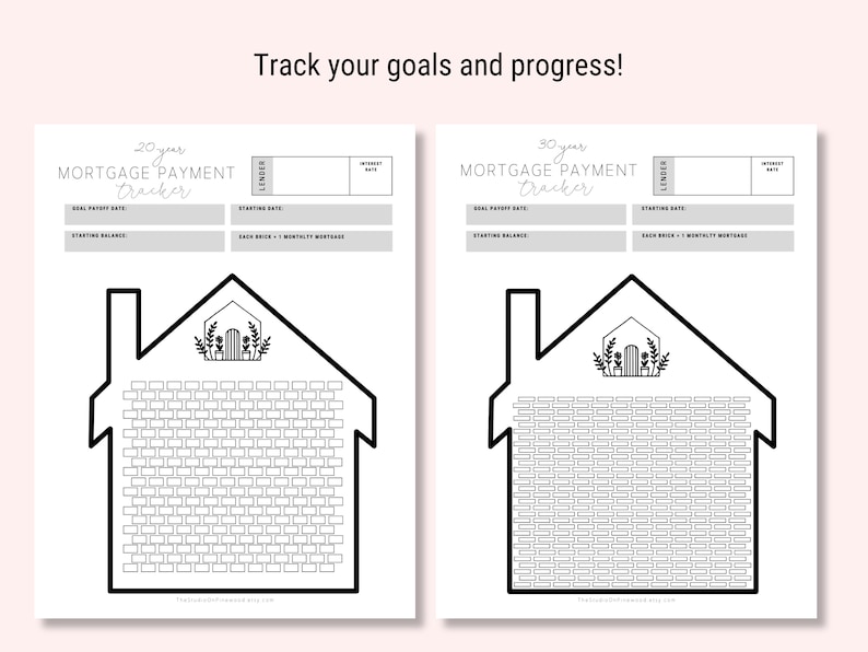 Mortgage Payoff Tracker | Mortgage Payment Tracker | Debt Free | 7 ...