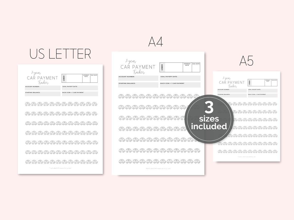 84 Months Car Loan Payment Tracker Printable: Instant PDF Download - Etsy