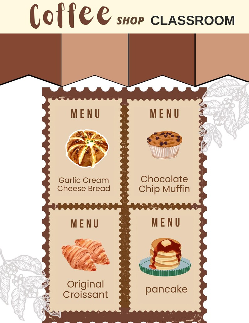 Classroom Coffee Shop Bulletin Board Door Decor Kit Halloween Back to ...