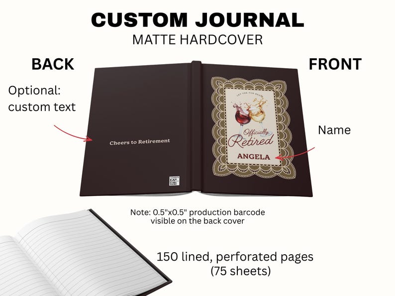Personalized Going Away Gift for Coworker Custom Notebook for Boss ...