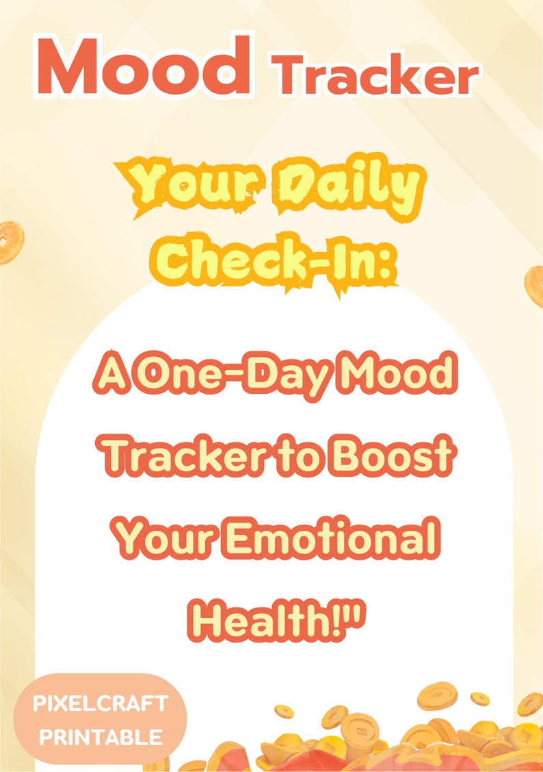 Daily Mood Tracker Printable Emotion Tracker Mood Journal Mental Health ...