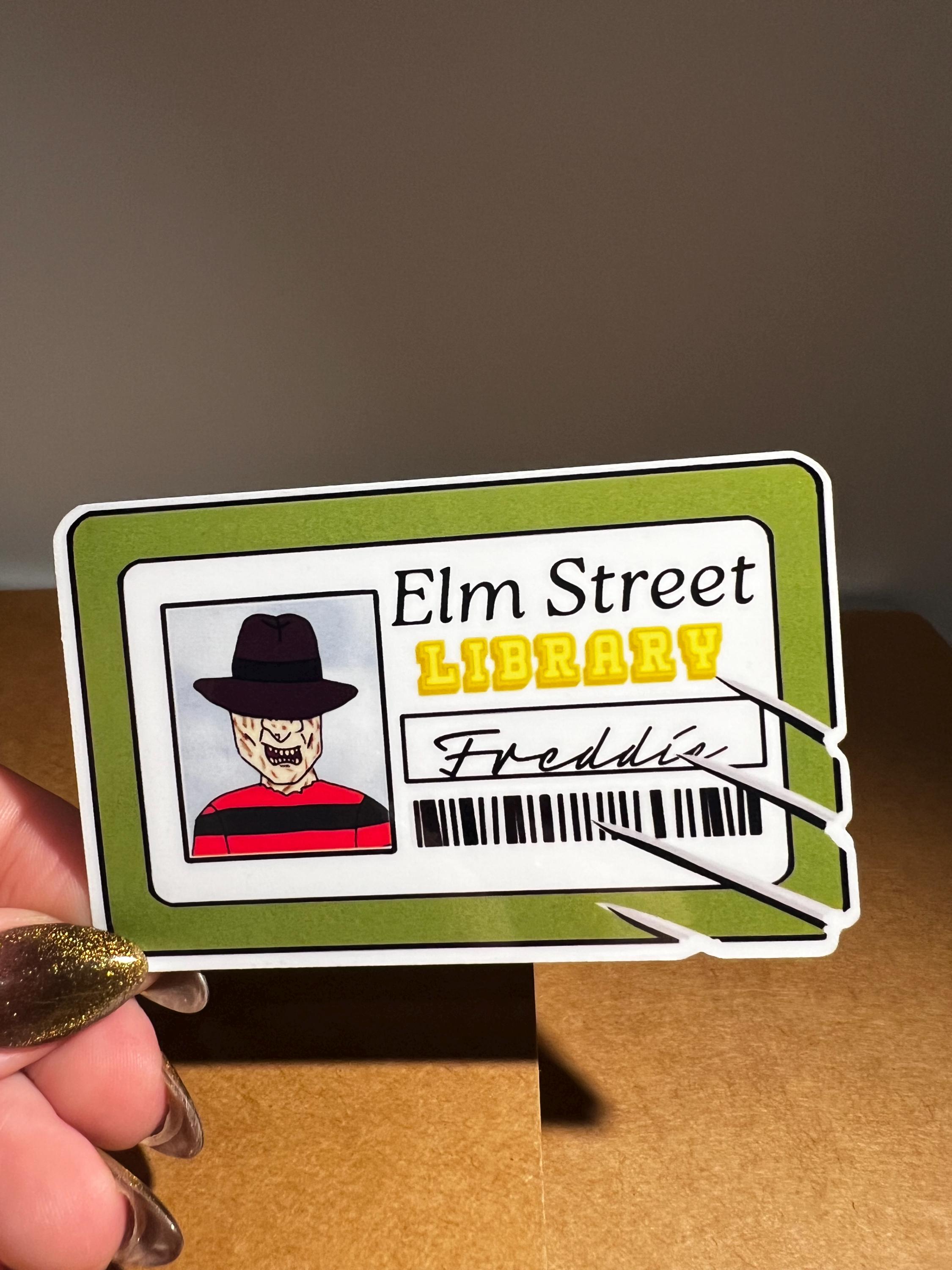 Nightmare Horror Villain Library Card Sticker - Etsy