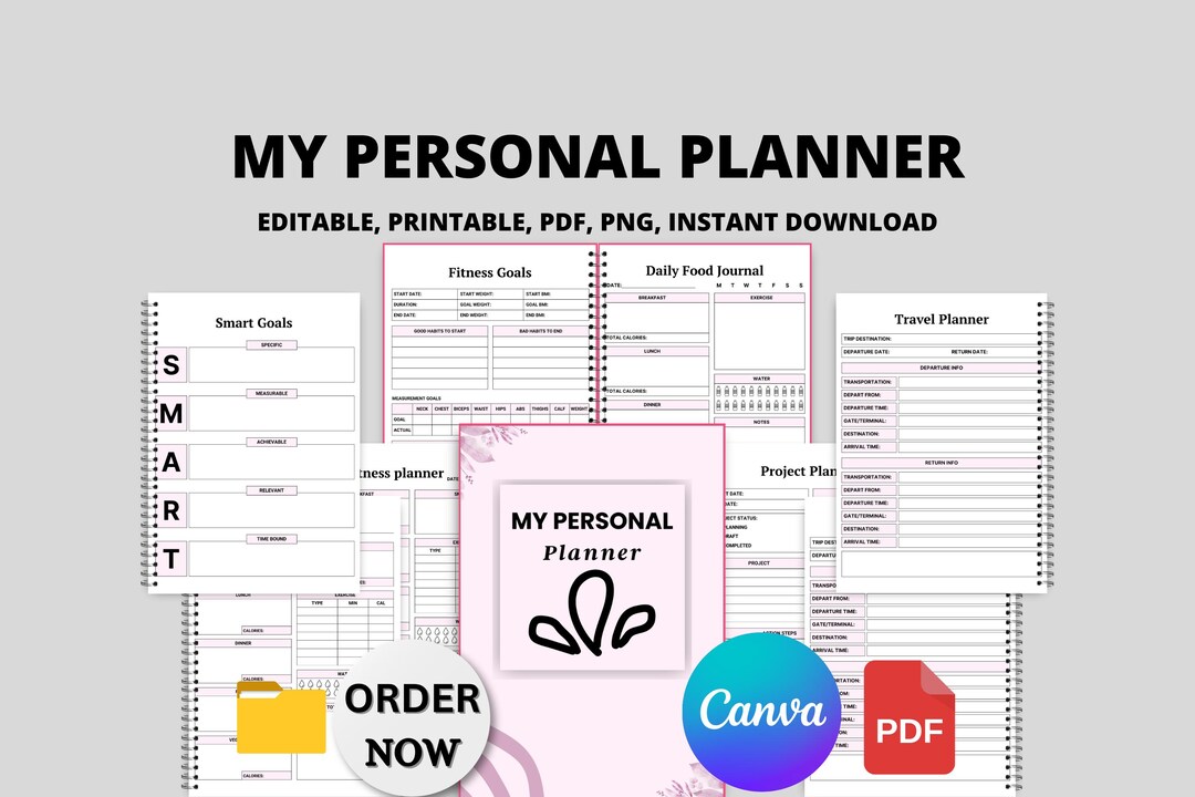 My Personal Planner - Printable Daily, Weekly & Monthly Planner for ...