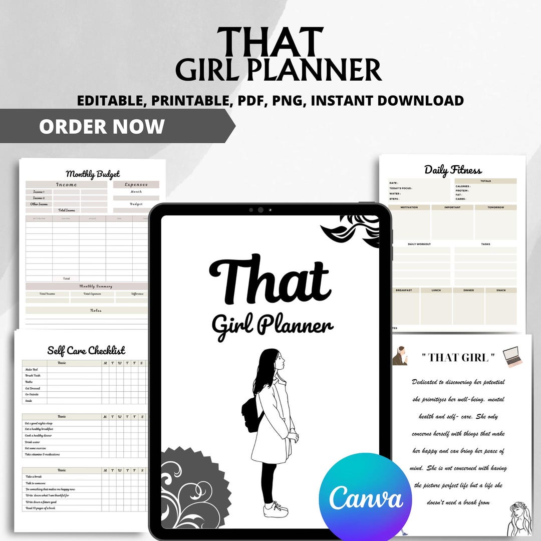 That Girl Planner Ultimate Daily, Weekly & Monthly Organizer for ...