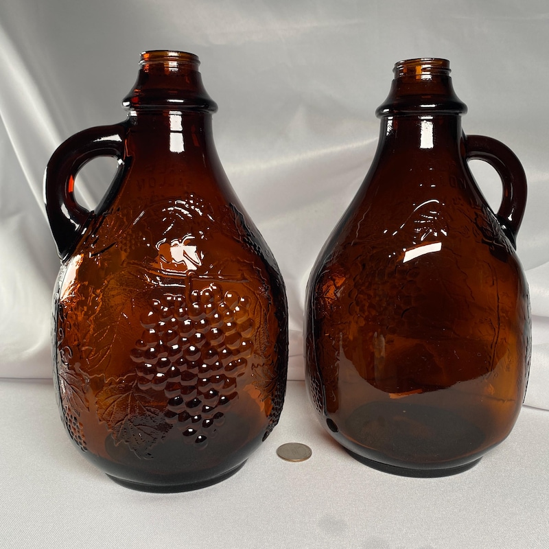 Amber Glass Jug - Etsy