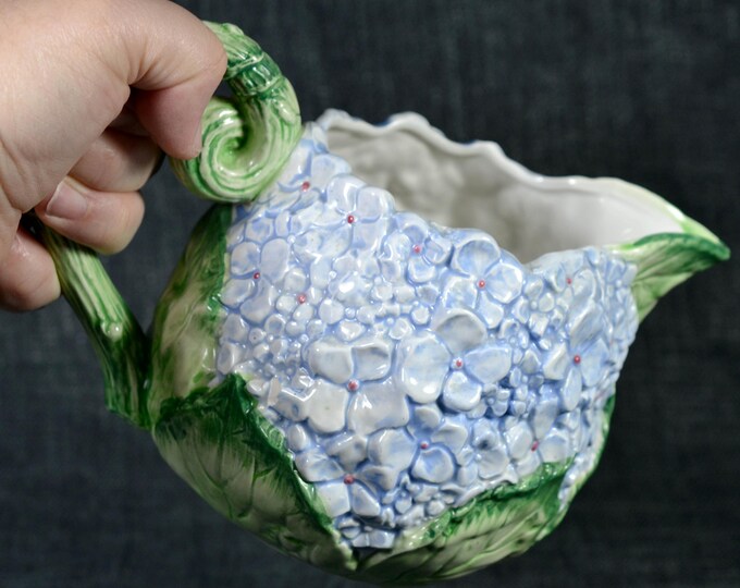 FITZ and FLOYD OCI Blue Hydrangea Pitcher 1990 1.5 Qt - Etsy