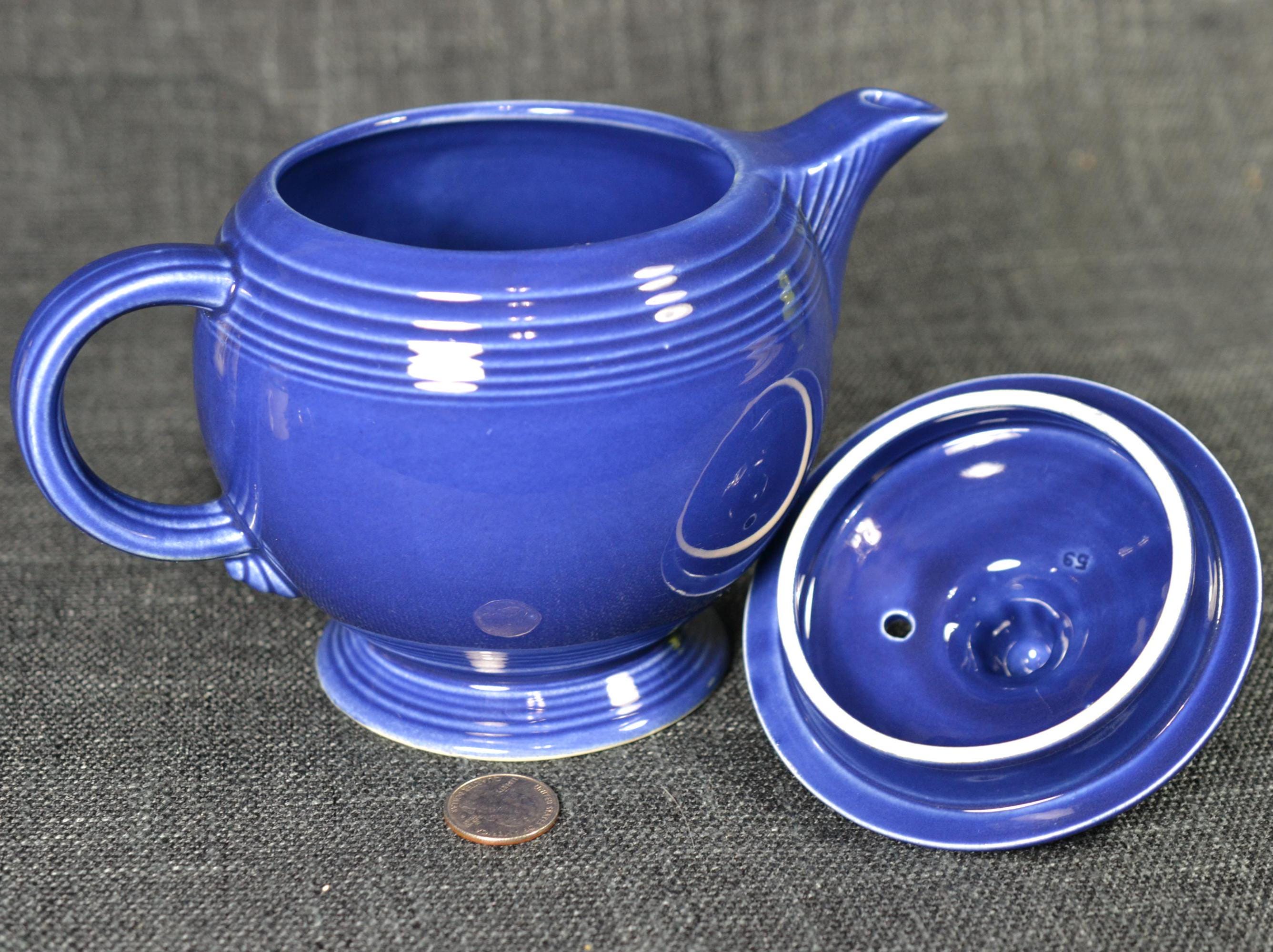 Vintage Fiesta Medium Teapot in Cobalt Fiestaware 1937-1959 - Etsy