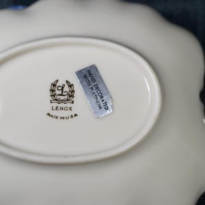 Vintage Lenox Leaf Shaped Trinket Candy Dish Woodleaf Platinum – Made ...