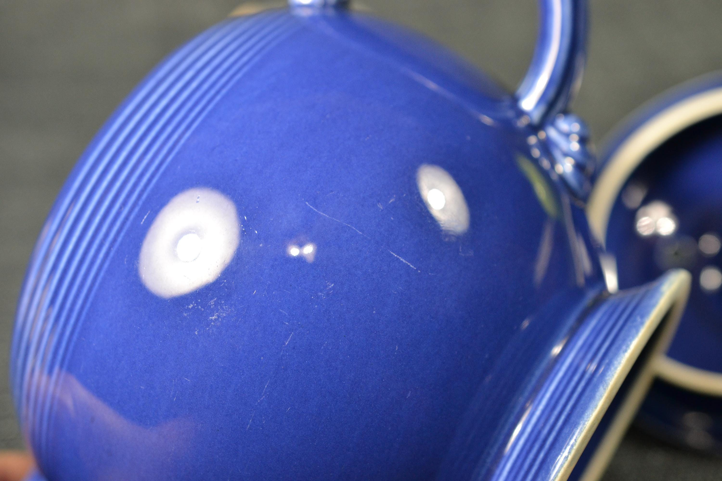 Vintage Fiesta Medium Teapot in Cobalt Fiestaware 1937-1959 - Etsy