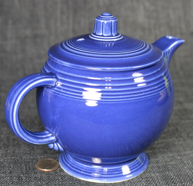 Vintage Fiesta Medium Teapot in Cobalt Fiestaware 1937-1959 - Etsy