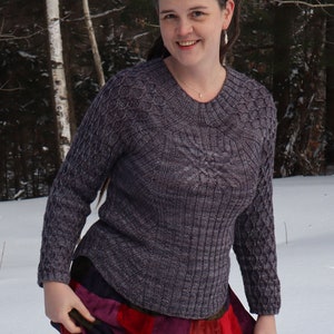 Knitting Pattern - Blackberry Pie Sweater - Etsy