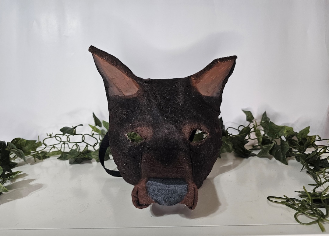 Therian/ Fursuit Partial Doberman Mask. Canine, Feline, Domestic Animal ...