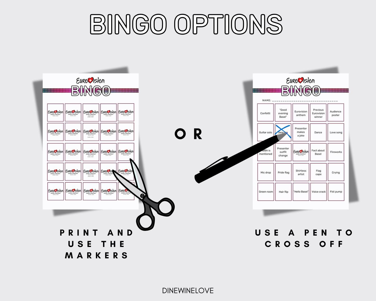 Eurovision Party Printables 2025: 14+ Eurovision Bingo Cards, Detailed ...
